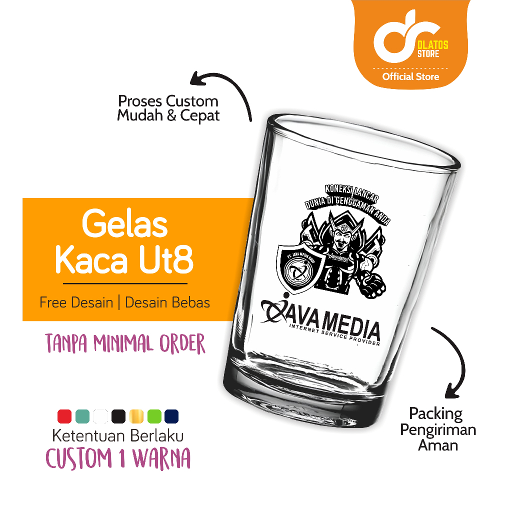Jual Gelas Kaca Sablon Ecer / Satuan Ut8 | Shopee Indonesia