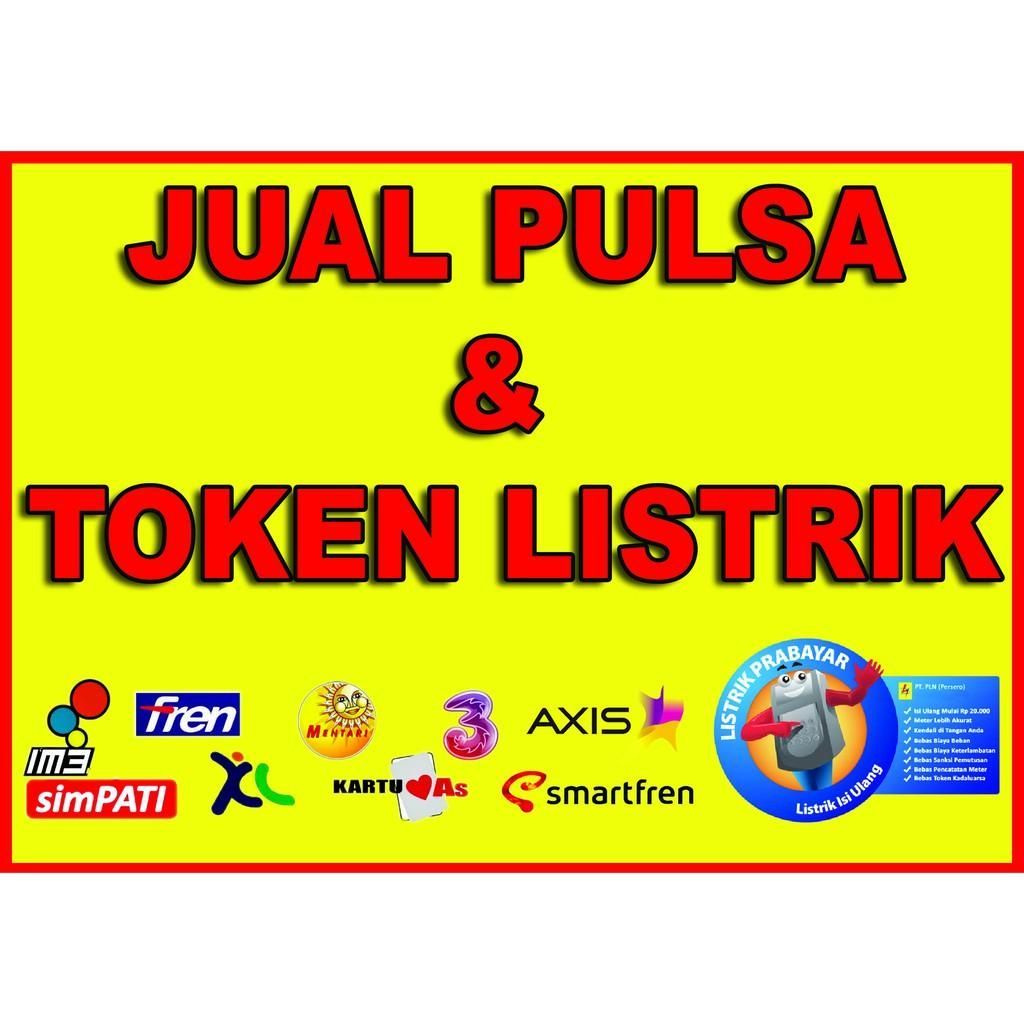 Jual STIKER JUAL PULSA DAN TOKEN LISTRIK | Shopee Indonesia