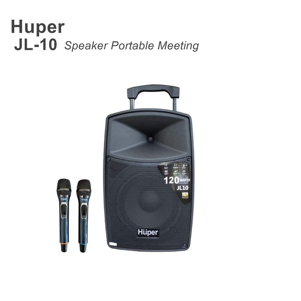 Jual Speaker Portable Huper JL 10 + 2 Mic Wireless | Shopee Indonesia