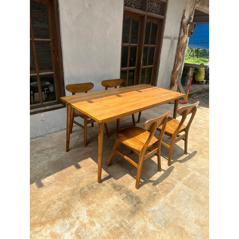 Jual Set Meja Makan Ropan Jati Minimalis / Kursi Makan Jati Minimalis ...