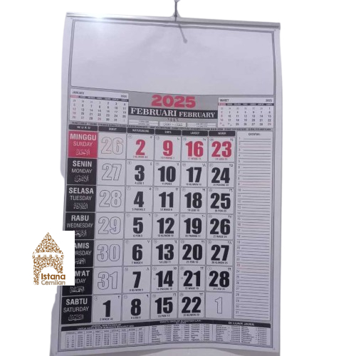 Jual Kalender 2025 Terbaru Calendar Kalendar 32 cm x 39 cm Angka Besar ...