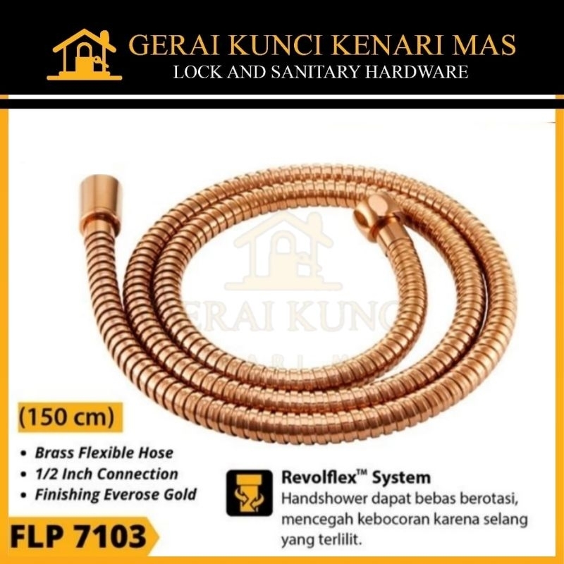 Jual PALOMA Flexible Hand Shower Rose Gold Selang Shower Tangan FLP ...