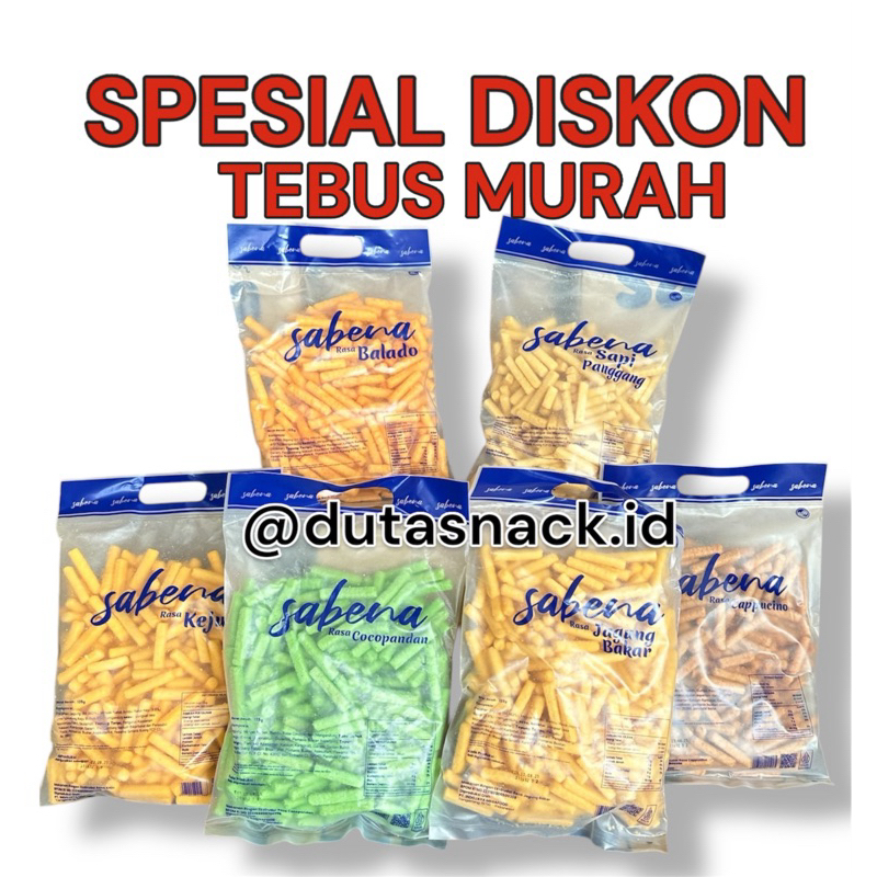 Jual 1 karton snack SABENA NEW ISI 6 kantong MIX rasa bisa COD ( NEW ...