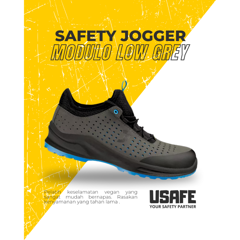 Jual Sepatu Safety Jogger Modulo S1PS Low Perf Composite Grey | Shopee ...