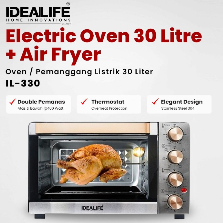 Jual IDEALIFE Oven Double Pemanas Oven Air Fryer Fermentasi Defrost 30 ...