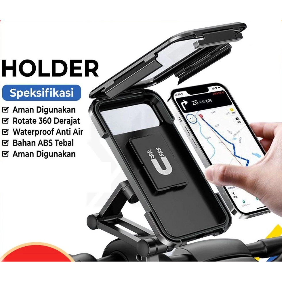 Jual Holder Sepeda Motor Waterproof Dudukan Handphone Anti Air | Shopee Indonesia