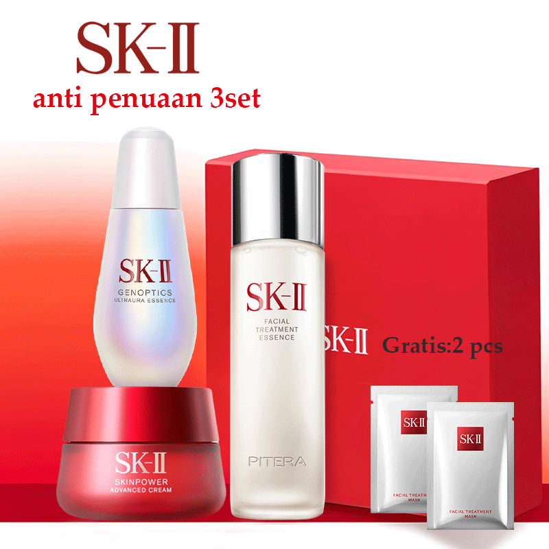 Jual SK 2 SK II SK-II skincare skisetelan set 3 pieces/SK-II PITERA™️ 230ml x SKINPOWER Advanced ...