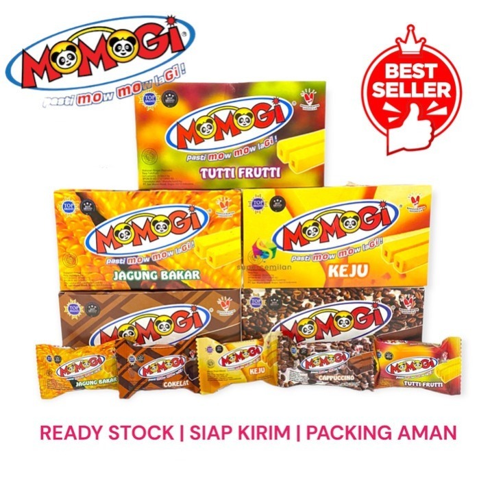 Jual Momogi Berbagai Varian Rasa Per Box isi 20pcs/Momogi Coklat/Jagung Bakar/Keju/Tutti Frutti ...
