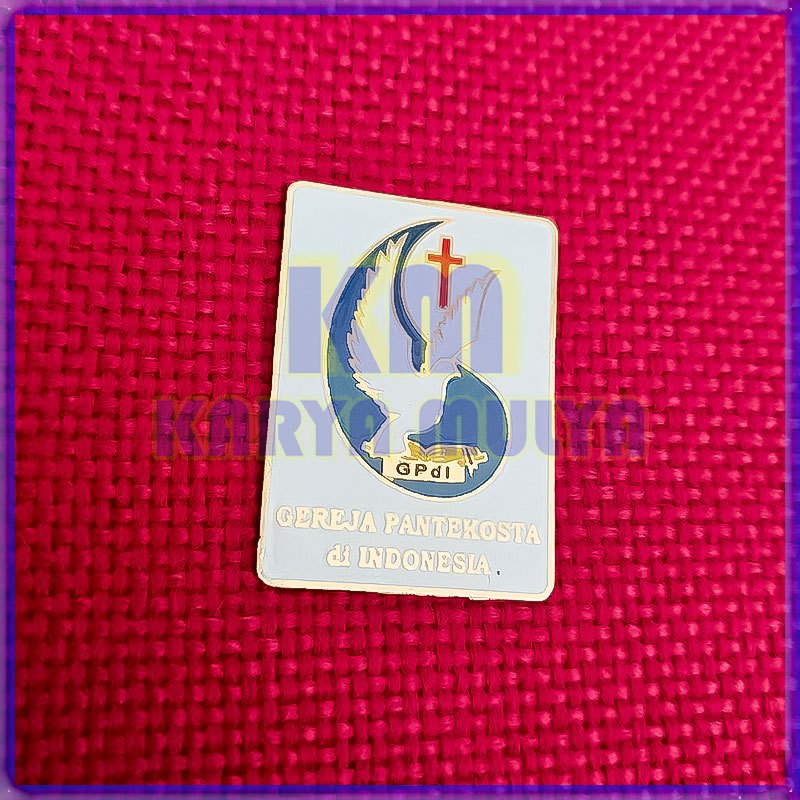 Jual Lencana GPdI Bahan Logam Pin Logo GPdI Model Kotak - Karya Mulya ...