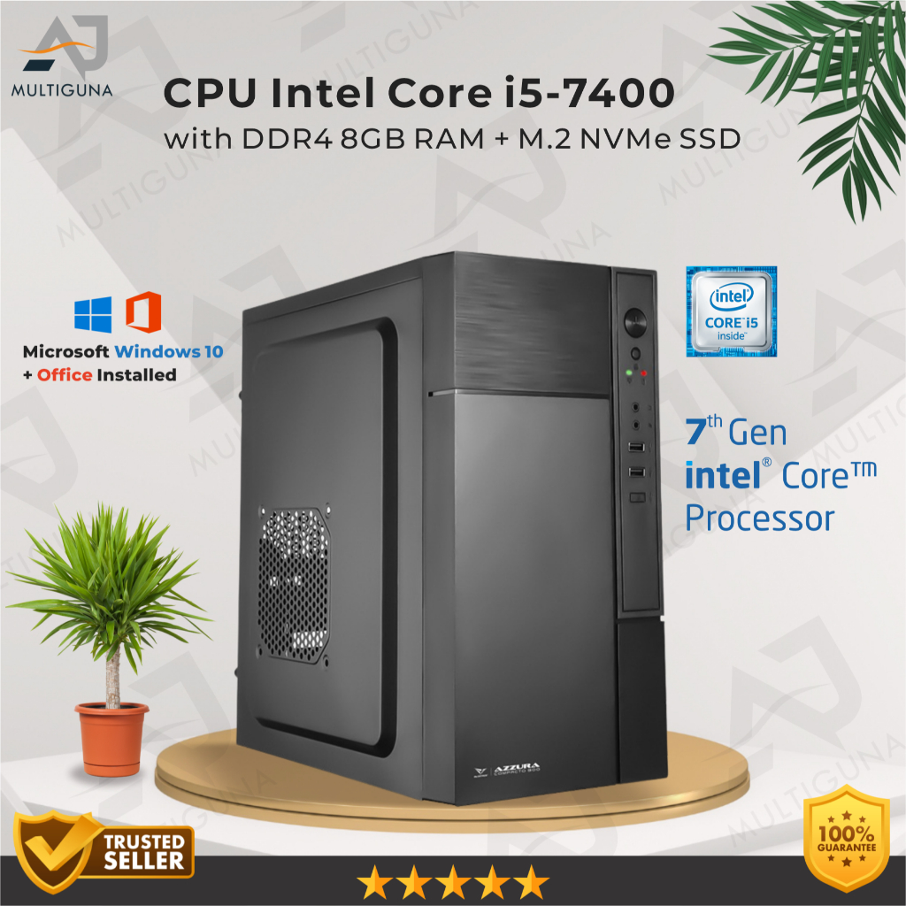 Jual CPU PC Komputer Intel Core i5-7400 Gen-7 RAM 8GB SSD Rakitan ...