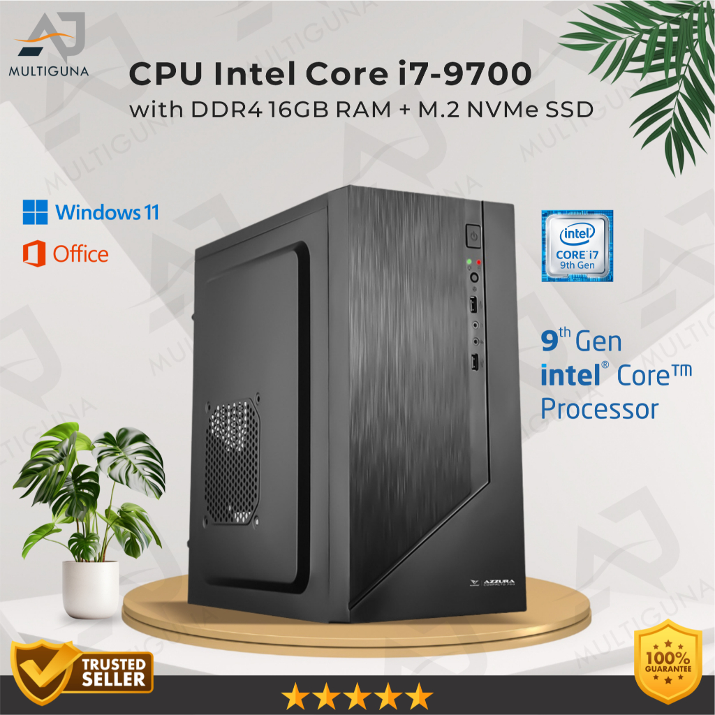 Jual CPU PC Komputer Intel Core i7-9700 Gen-9 RAM 16GB SSD Rakitan Office | Shopee Indonesia