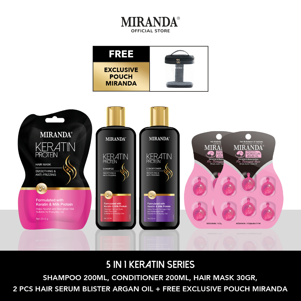 Jual Miranda Keratin Protein Series Hair Treatment Package (New Formula ...