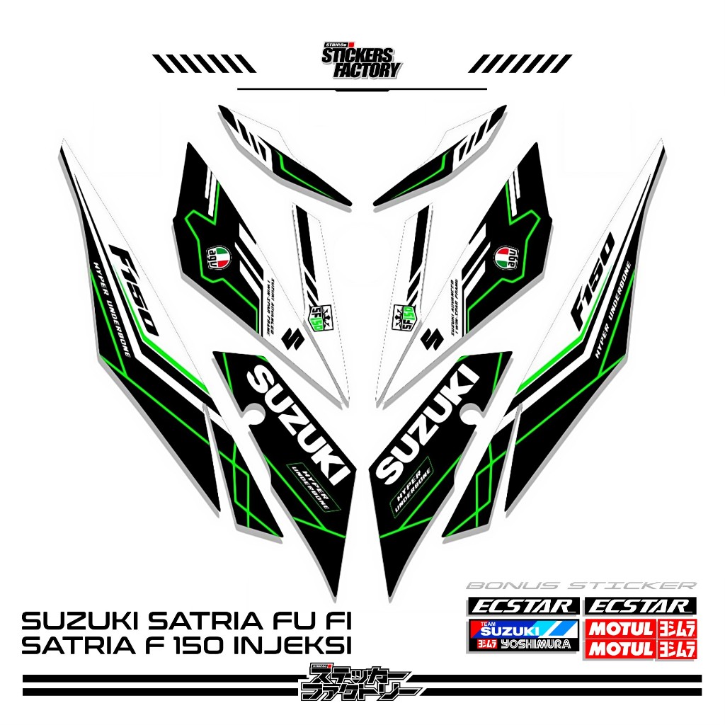 Jual STICKER STRIPING SUZUKI SATRIA F150 INJEKSI / MOTIF 39 / SUZUKI ...