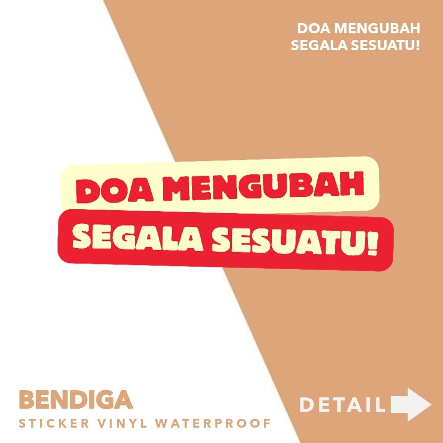 Jual DOA MENGUBAH SEGALA SESUATU ! Sticker BENDIGA | Stiker Vinyl Gospel Alkitab Firman Rohani ...