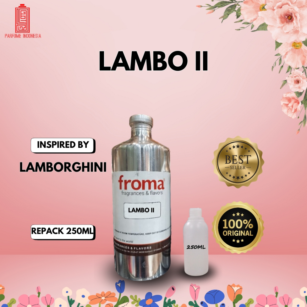 Jual bibit parfum murni LAMBO II | FROMA 250ML | REPACK | Shopee Indonesia