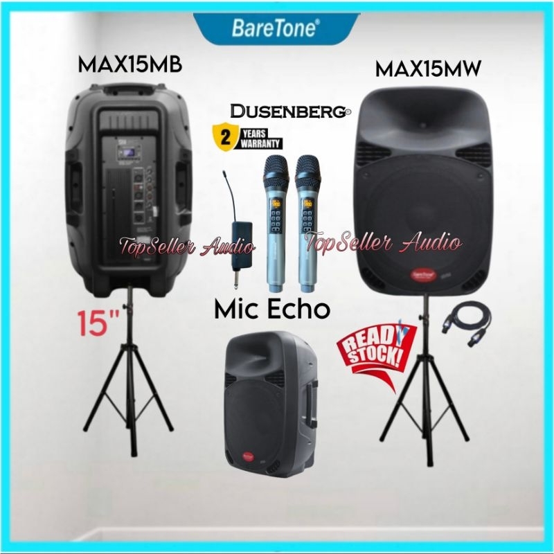 Jual Paket Sound System Karaoke Speaker 15 Inch BareTone ( Aktif ...