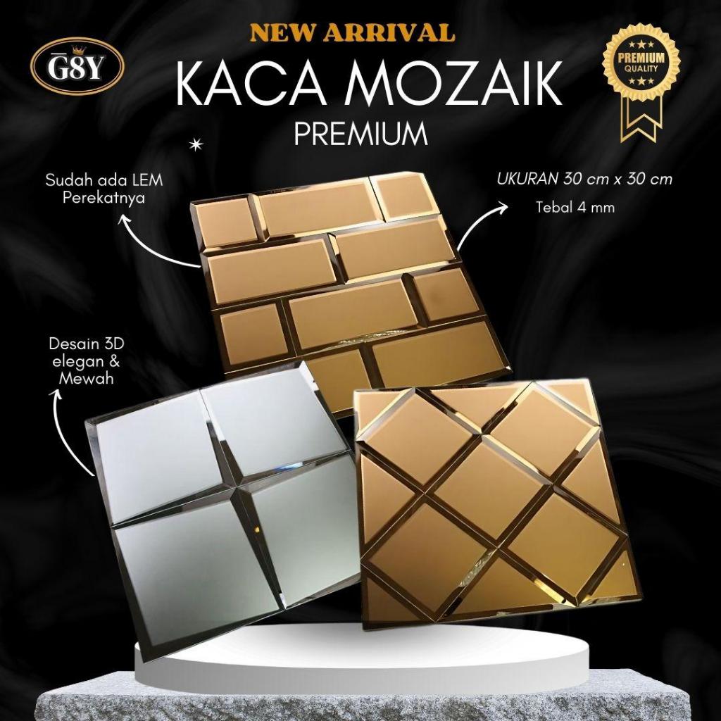 Jual KACA CERMIN BEVEL MOZAIK / TEBAL 4MM / UKURAN 30CM X 30CM / SUDAH ...