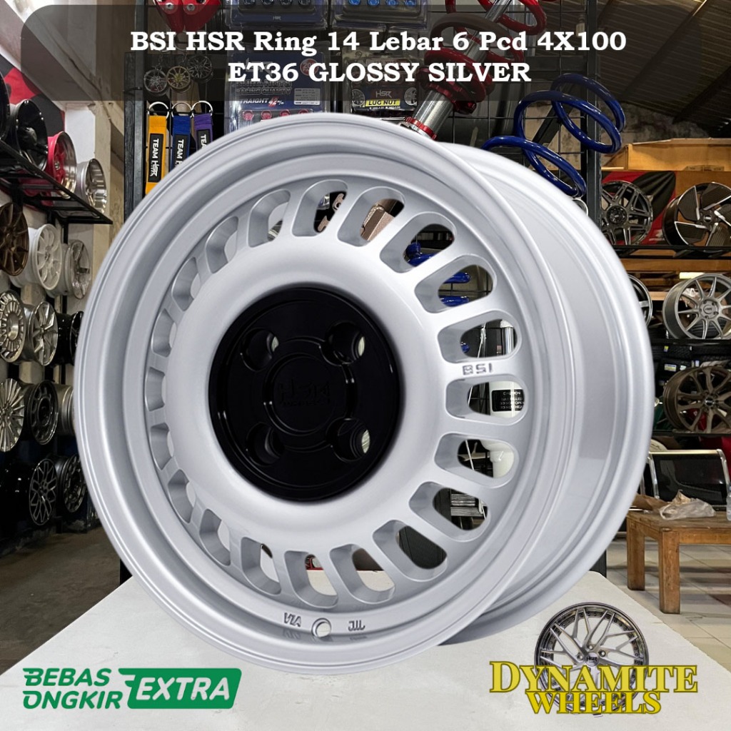 Jual velg racing retro hsr bsi ring 14 lebar 6 untuk brio agya calya ...