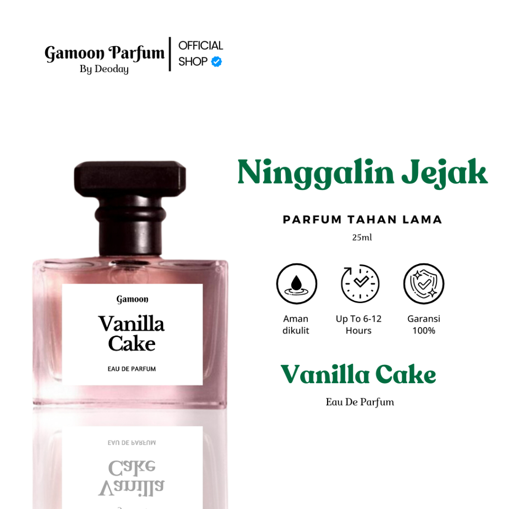 Jual Gamoon Parfum VANILLA CAKE - Parfum Wanita Aroma Kue Manis Tahan ...