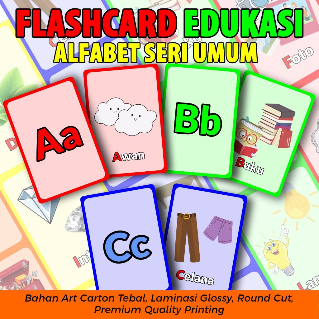 Jual Flashcard Kartu Pintar Belajar Flash card Mainan Edukasi Anak ...