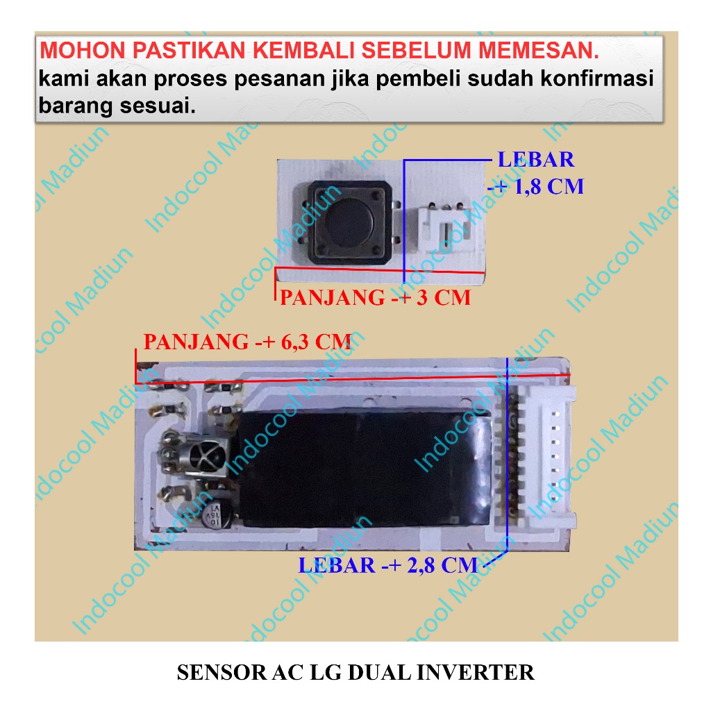 Jual SLDI DISPLAY SENSOR/MODUL AC/SENSOR AC LG DUAL INVERTER | Shopee ...