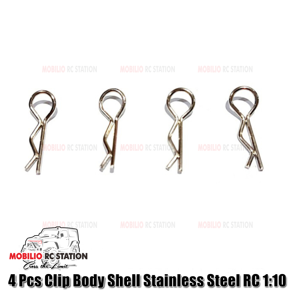 Jual 4 Pcs Klip Body Shell RC 1:10 Klip Pin Bodi Canopy Stainless R ...
