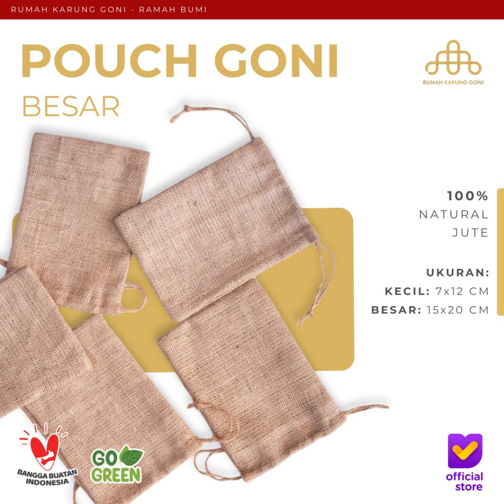 Jual Pouch Pouch Goni 15x20cm - Kantung Goni - Packaging Goni - Kantong ...