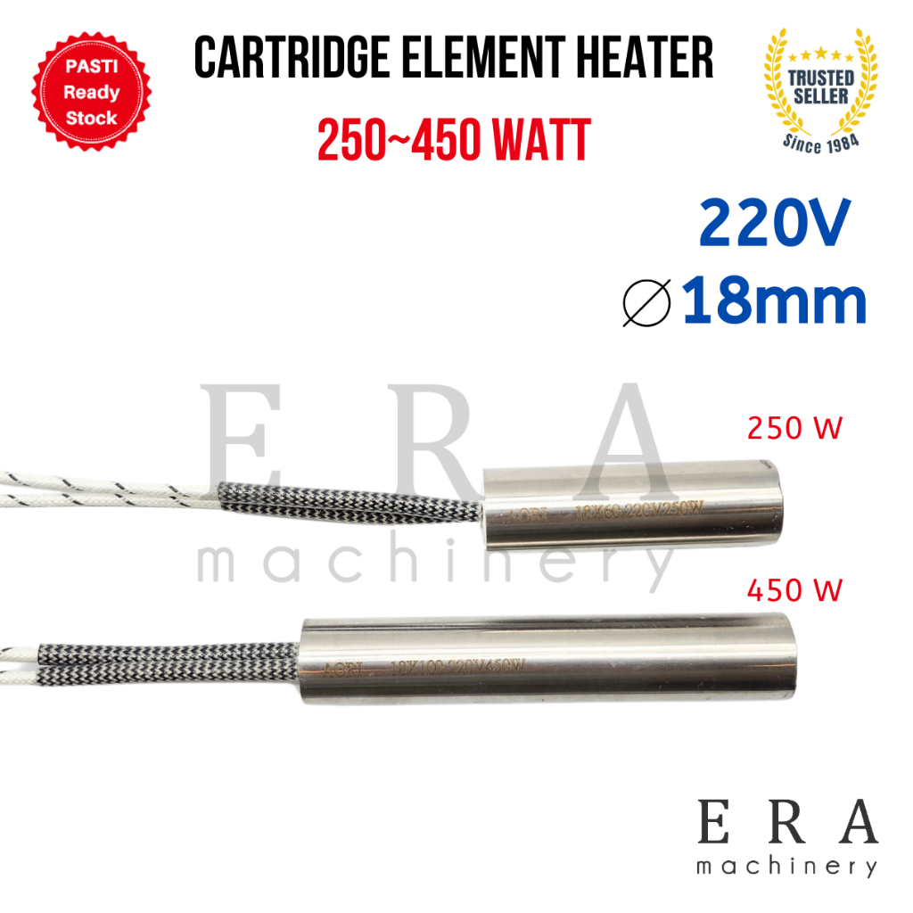 Jual Cartridge Heater 220V M18 x 60mm 100mm catridge Element heater ...