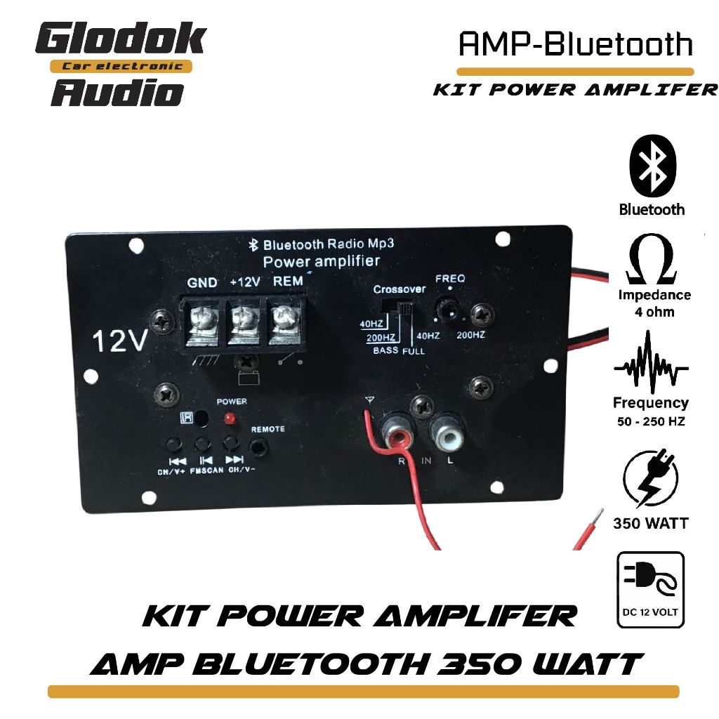 Jual Kit Modul /Kit amplifier aktif Bluetooth dc 12 volt 350 watts High ...