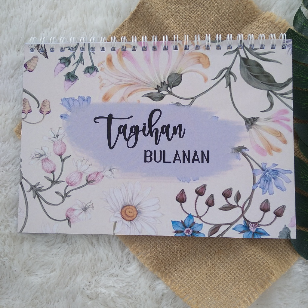 Jual BUKU TAGIHAN BULANAN MOTIF BUNGA UK A5 JILID SPIRAL ISI 100 ...