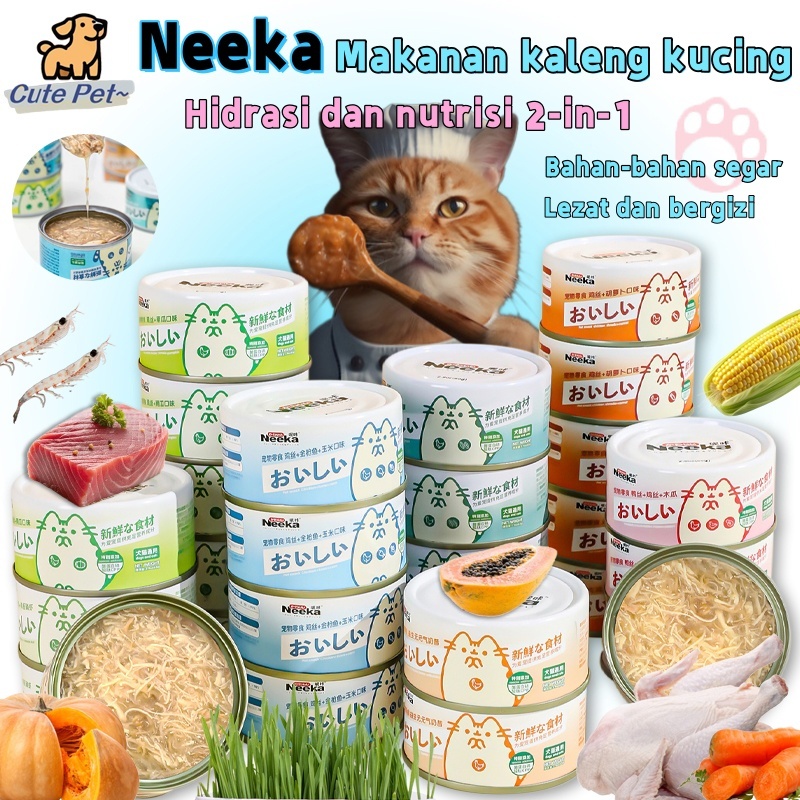 Jual Neeka Makanan Basah Kucing 85G Mousse Kaleng Makanan Basah Kucing ...