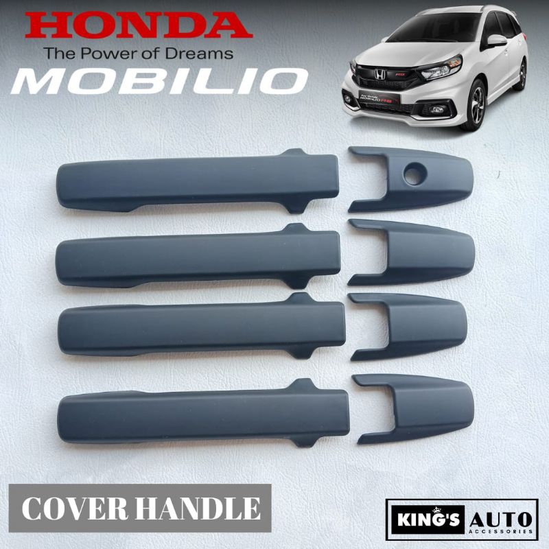 Jual Cover Handle Pintu Pengaman Pintu Mobil Honda Mobilio Hitam Doff ...