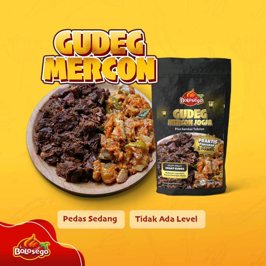 Jual GUDEG MERCON BOLOSEGO (OLEH OLEH KHAS JOGJA) Pedas @300 GR ...