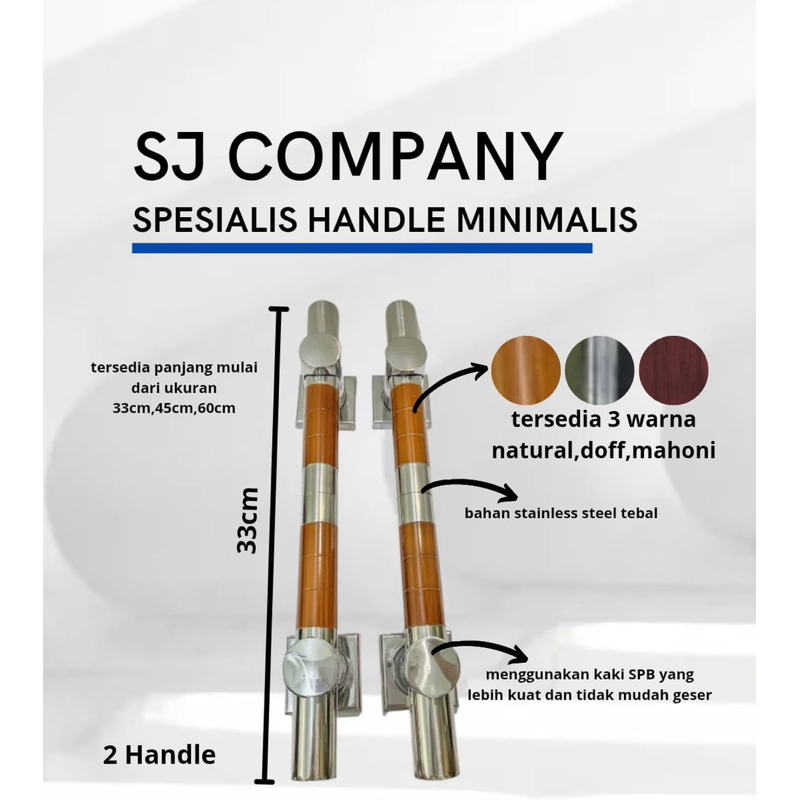 Jual handle pintu gagang pintu minimalis handle pintu type bambu warna ...