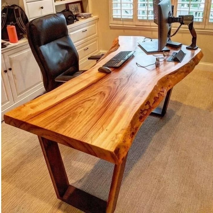 Jual Meja Tebal Kayu AKASIA Solid Utuh Natural / Acacia Table Wood ...