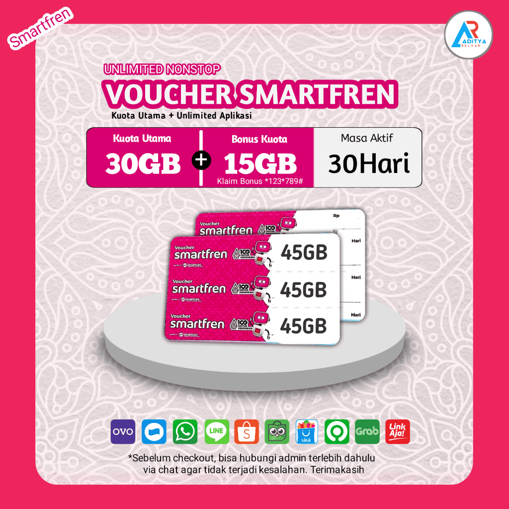 Jual Voucher Smartfren Nonstop 45GB 30Hari Nasional | Shopee Indonesia