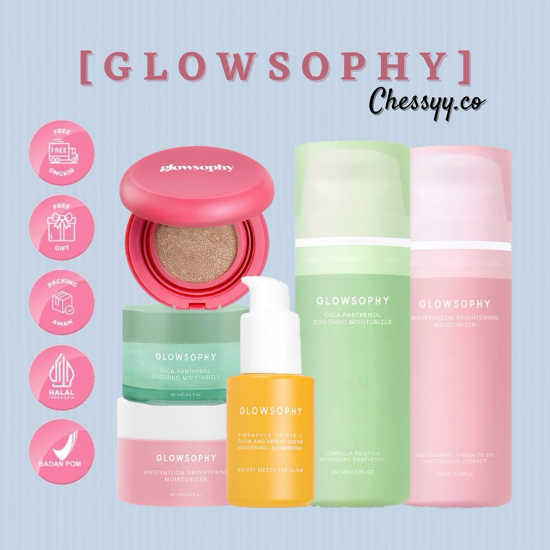Jual [ READY‼️] BPOM 100ml GLOWSOPHY WATERMELON BRIGHTENING MOISTURIZER ...