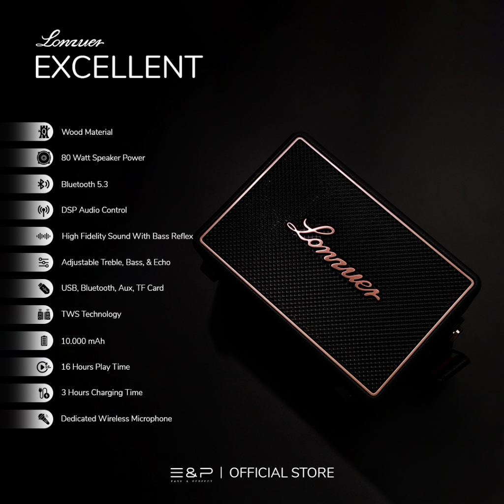 Jual Lonzuer EXCELLENT | Bluetooth Speaker With DSP Audio Control | 80 ...