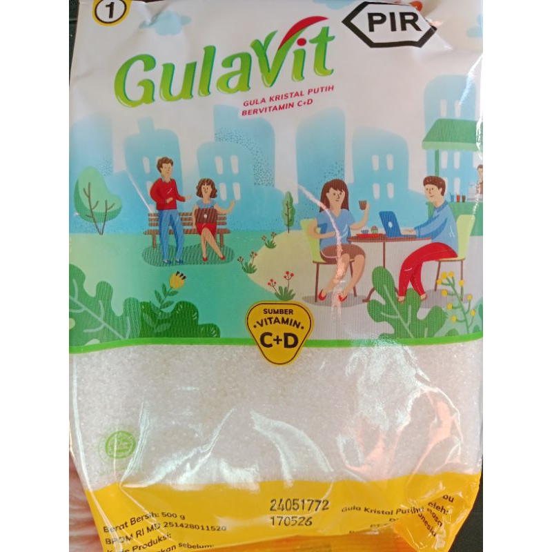 Jual GulaVit Gula Kristal Putih Kemasan 500 Gram | Shopee Indonesia