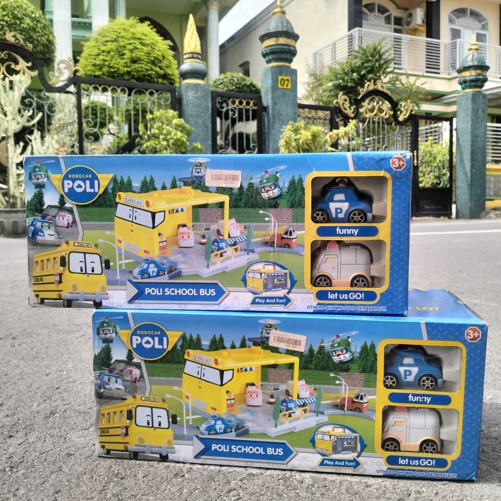 Jual Parking Set Robocar Poli School Bus XZ 318 | Mainan Edukasi Anak ...