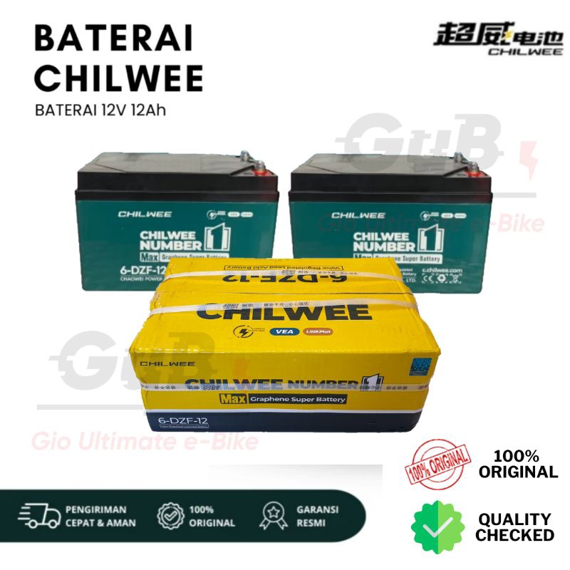Jual Baterai Sepeda Listrik 48V 12AH Chilwee 6-DZF-12 Graphene Original Aki Sepeda Listrik ...