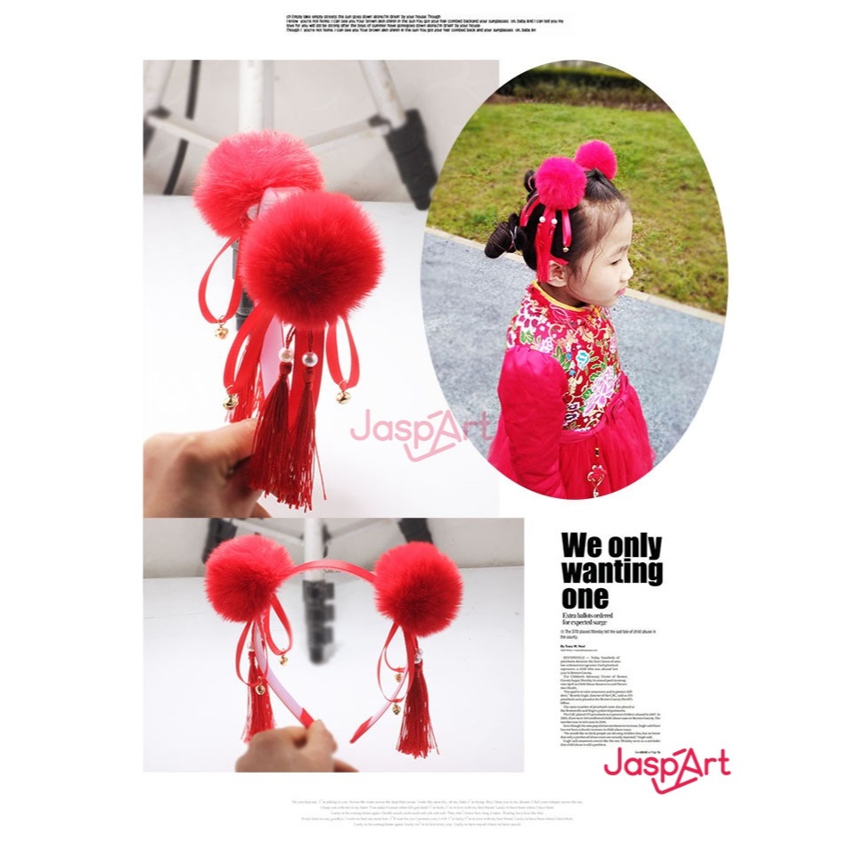 Jual Bando Imlek Bando Pompom anak lucu Bando imlek 2025 shio ular ...