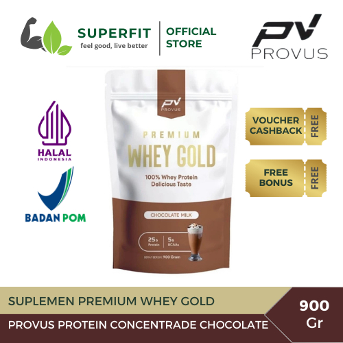 Jual Provus Premium Whey Gold 2lbs 900gr - Whey Protein Concentrate ...