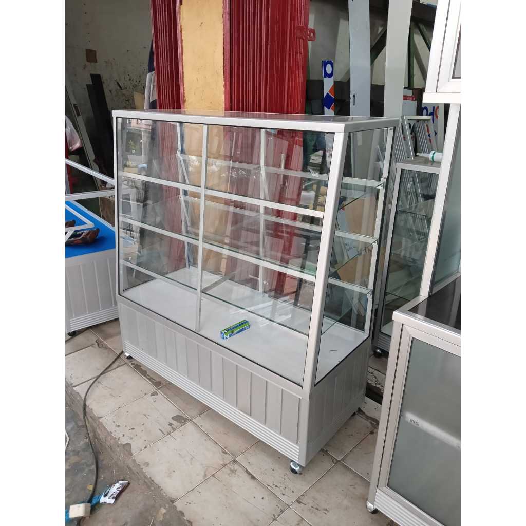 Jual Etalase Kue Basar dan Roti Silver Standar ( FREE Onkir Khusus ...