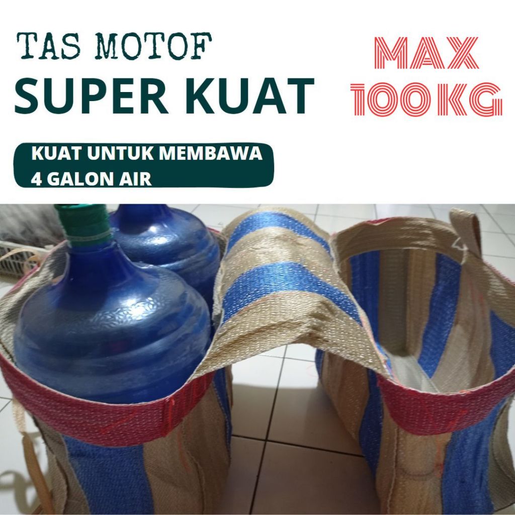 Jual tas motor jumbo KUAT SAMPAI 100KG/tas obrok motor/tas obrok/tas ...