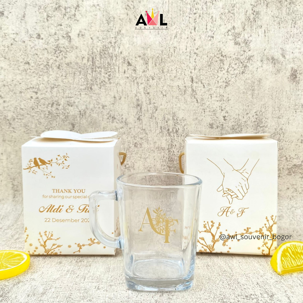 Jual SOUVENIR GELAS SQUARE PREMIUM AESTETIC CAFE KEKINIAN UNIK DENGAN ...