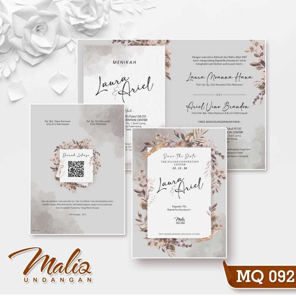 Jual MALIQ 092 Blangko Undangan Pernikahan Harga Murah | Kertas ...