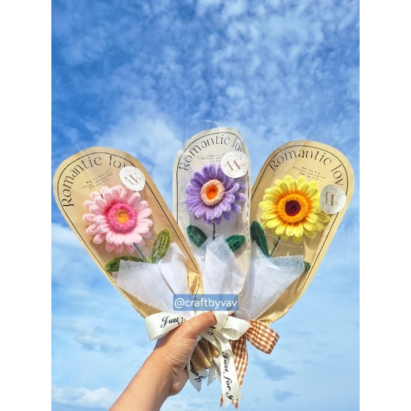 Jual Gerbera Single Bouquet / Buket Bunga / Bunga Kawat Bulu / Buket ...