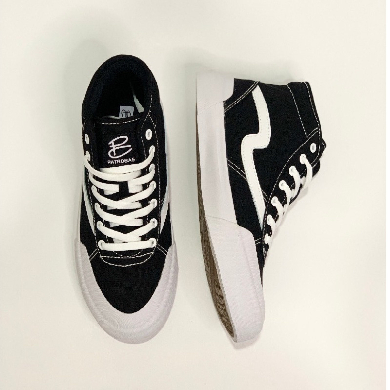 Jual Patrobas New Ivan High Black White - Sepatu Sneakers Casual Pria ...