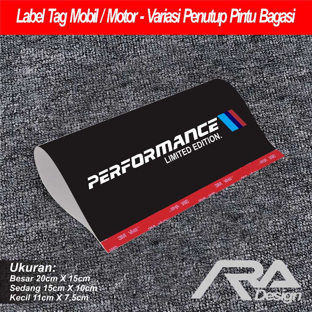 Jual performance - Label Tag Mobil - Variasi Penutup Pintu Bagasi ...